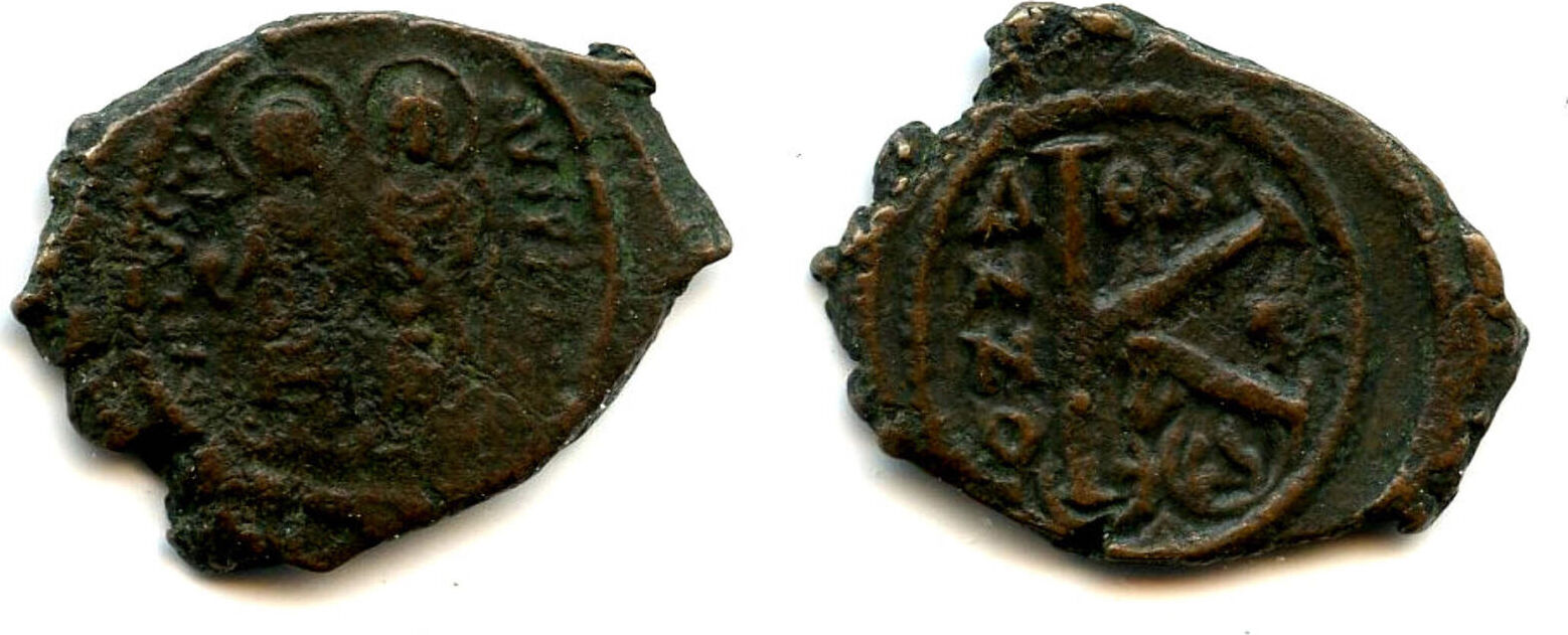 Antike follis 565-578 AD Scarcer type 1/2 of Justin II, Thessalonica ...