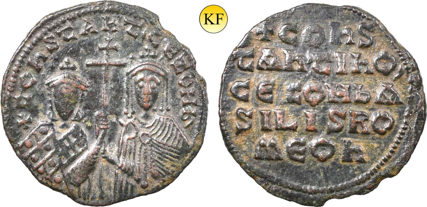 Byzanz Follis Constantinus VII and Zoe 914-919 VF | MA-Shops