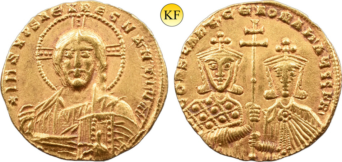 Byzanz Histamenon nomisma 945-959 Constantinus VII and Romanus II aEF ...