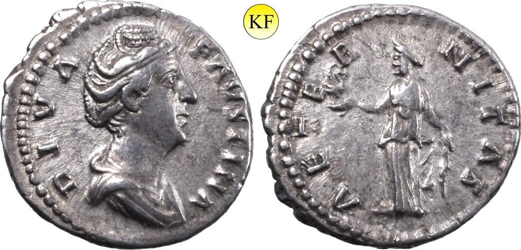 Römisches Kaiserreich Denar 141 Diva Faustina I, VF-EF | MA-Shops