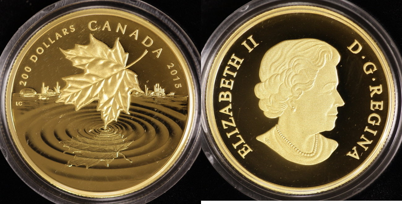 Kanada 200 Dollar 200 $ Maple Leaf 2015 - Reflection Proof | MA-Shops