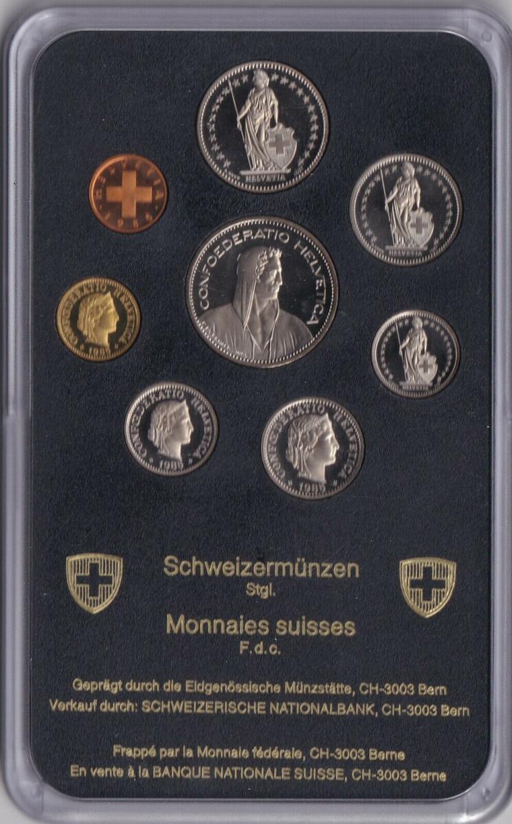 Schweiz 8.86 Francs 1985 Switzerland Coin Set BU | MA-Shops
