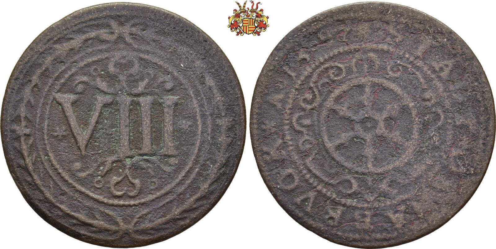 Osnabrück, Std. 8 Pfennig 1597 F+, sehr selten | MA-Shops