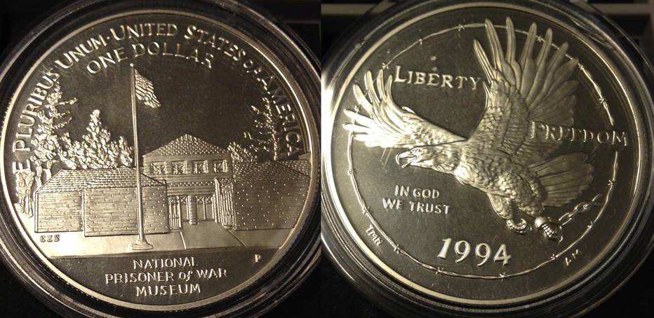 USA 1994 P commemorative silver dollar 1994 "National Prisoner of War ...