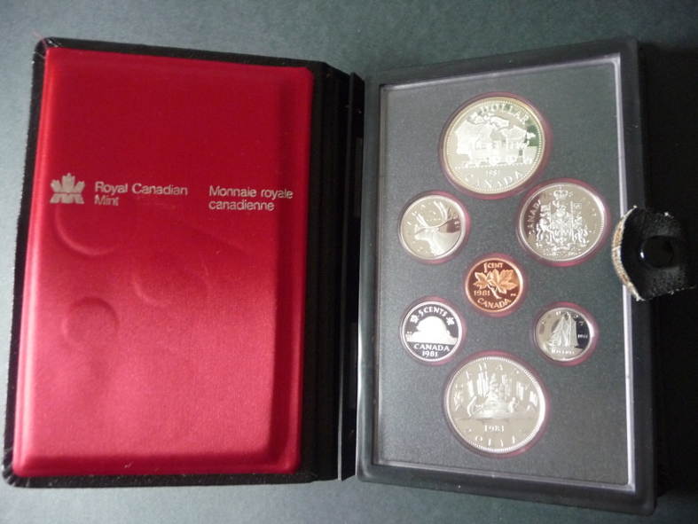Kanada 3,91 Dollar 1981 canada, official coin set with silver dollar ...