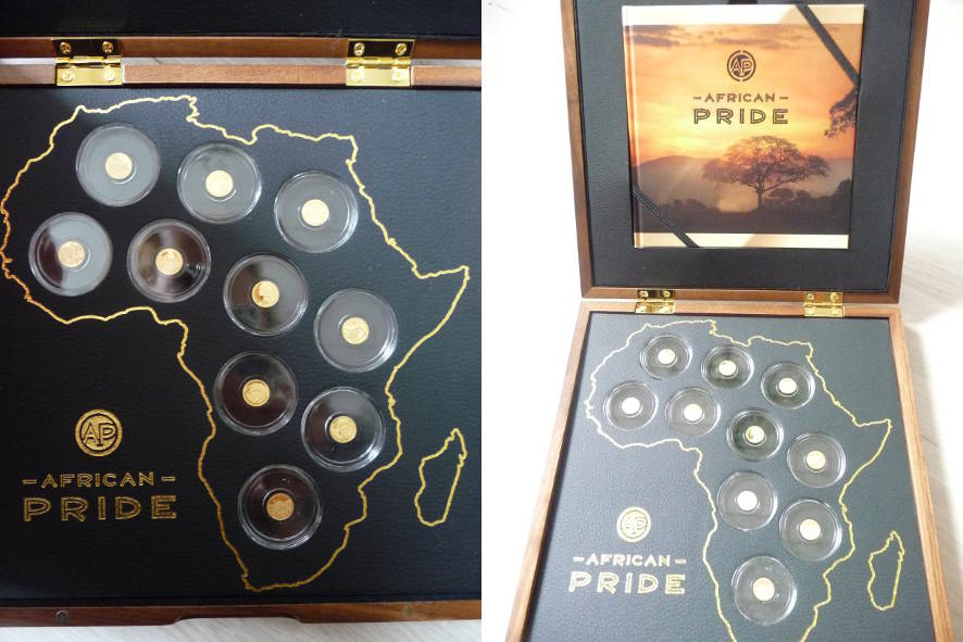 Afrika - Congo / Mali / Tschad / Niger / Gabun u.a 10 Goldmünzen à 0,5 ...