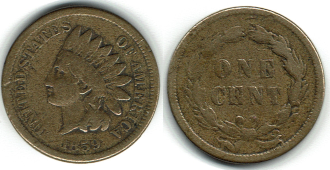USA, 1 Cent 1859, Indian Head, like scan F | MA-Shops