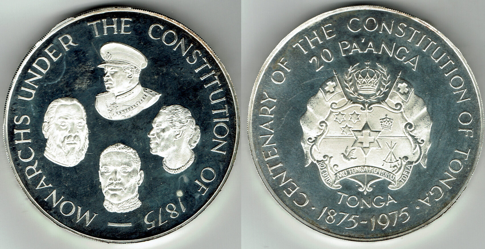 Tonga 1975, 20 Pa'anga, "Constitution Centennial", like scan, rare, 800 ...