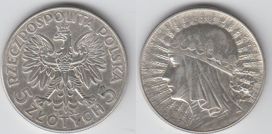 Polen poland, 5 zlotych 1932, like scan VF | MA-Shops