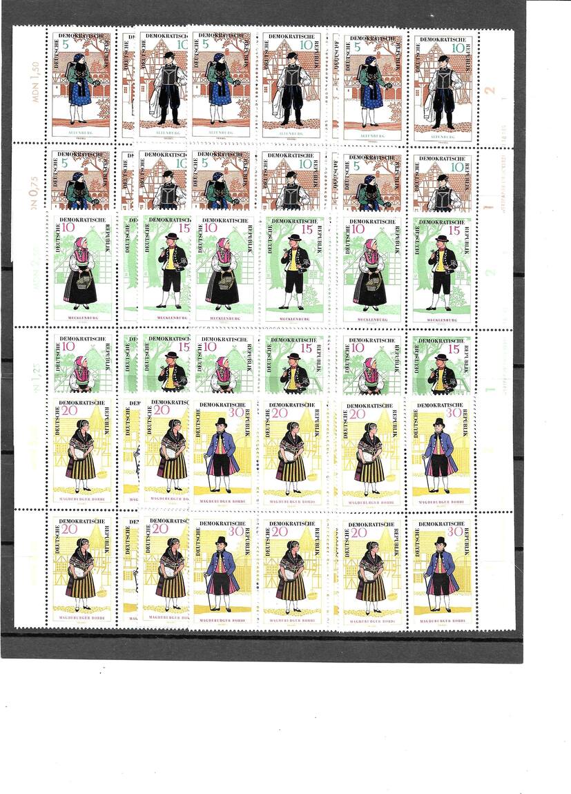DDR 1966 Kat.Nr. 2x W-Zd. 162 - 173 kpl. (3xDV) - Kat.Wert 100 ...