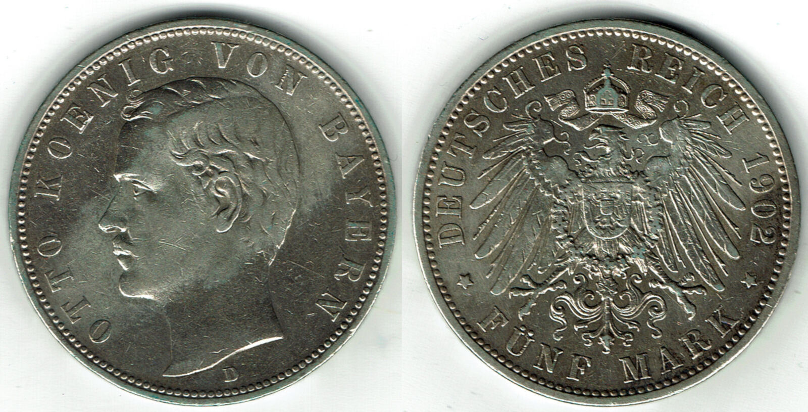 Kaiserreich - Bayern 1902 D Deutsches Kaiserreich, Bayern, König Otto ...