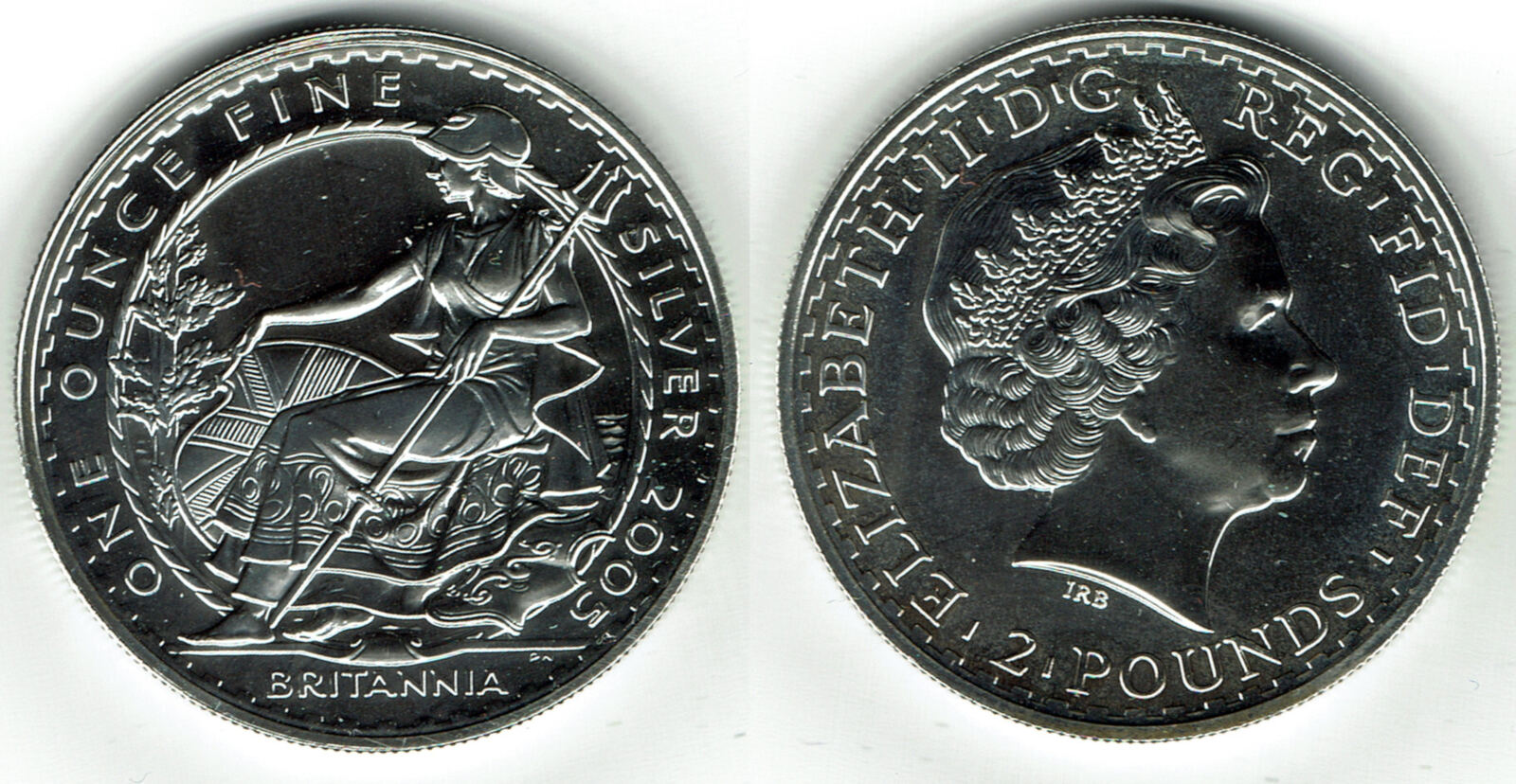 Großbritannien 2 Pounds 2005 great britain, "britannia", buillon coin ...