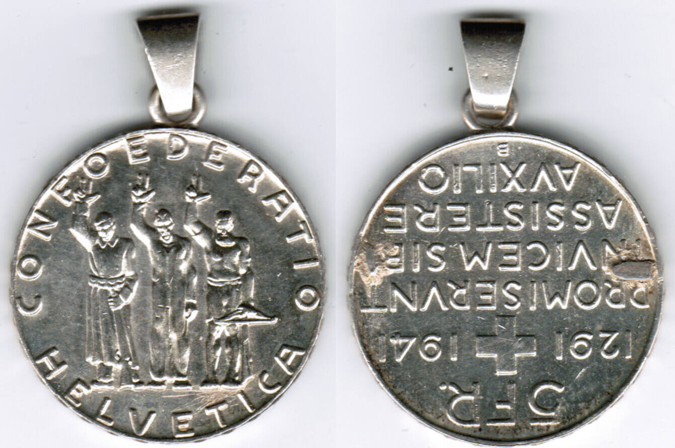 5 Franken Schweiz, Silbergedenkmünze 1941 650 Jahre Konföderation ...