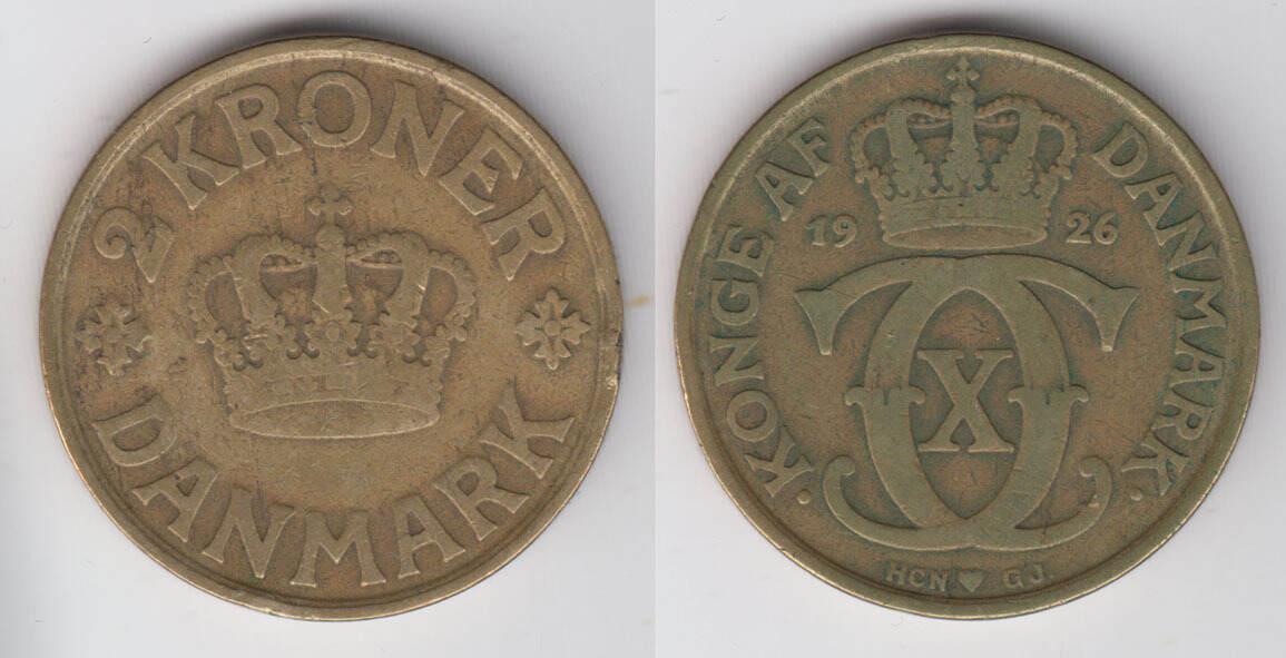 Dänemark denmark, 2 kroner 1926, Christian X., like scan VF | MA-Shops
