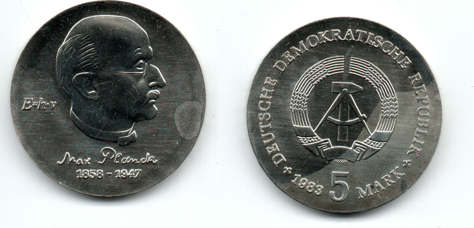 Deutsche Demokratische Republik 1983 DDR, 5 Mark Max Planck, Erhaltung ...