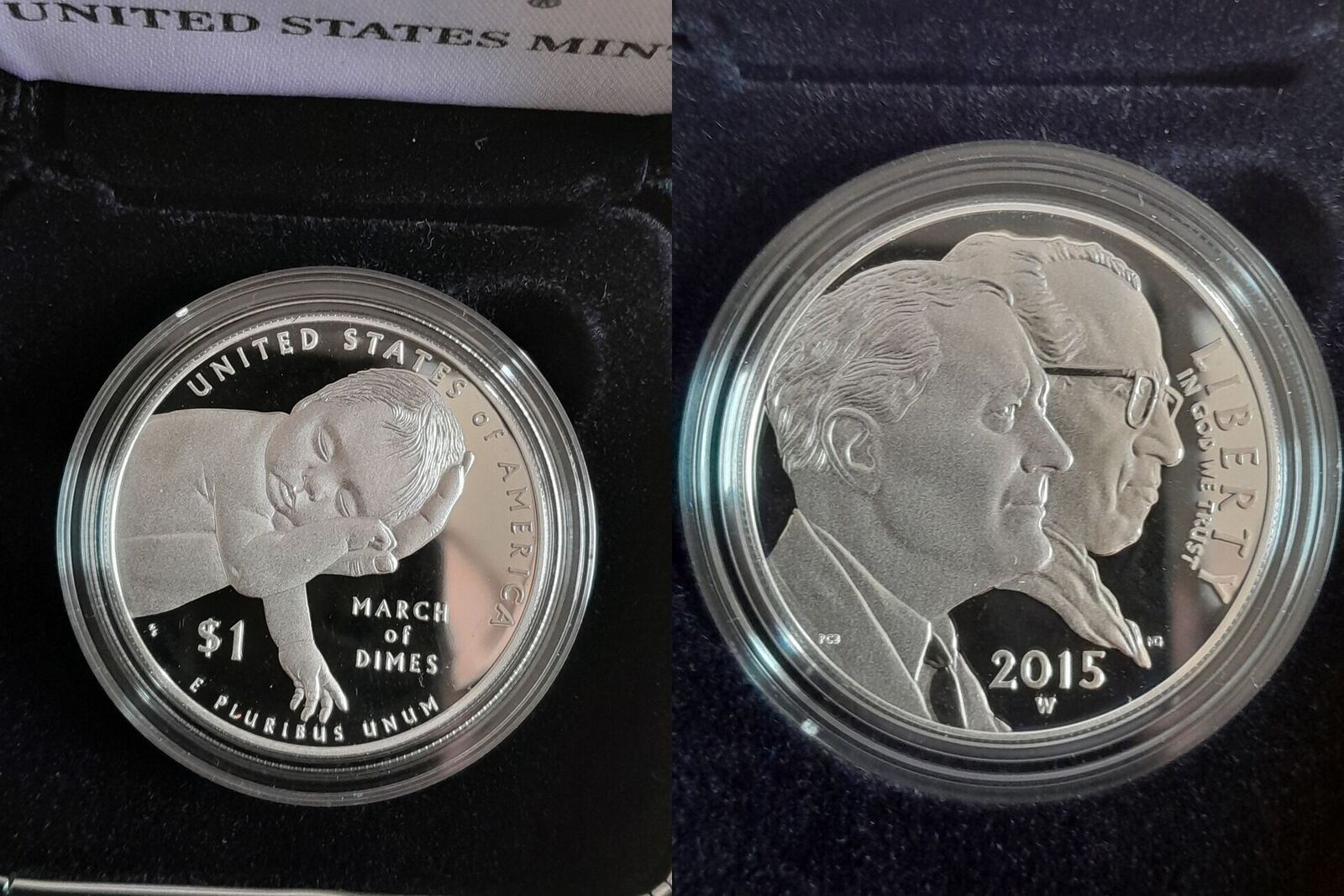 1 Dollar 2015 USA Silver Dollar 75th Anniversary March Of Dimes 1 Dollar 2015 USA Silver Dollar 75th Anniversary March Of Dimes