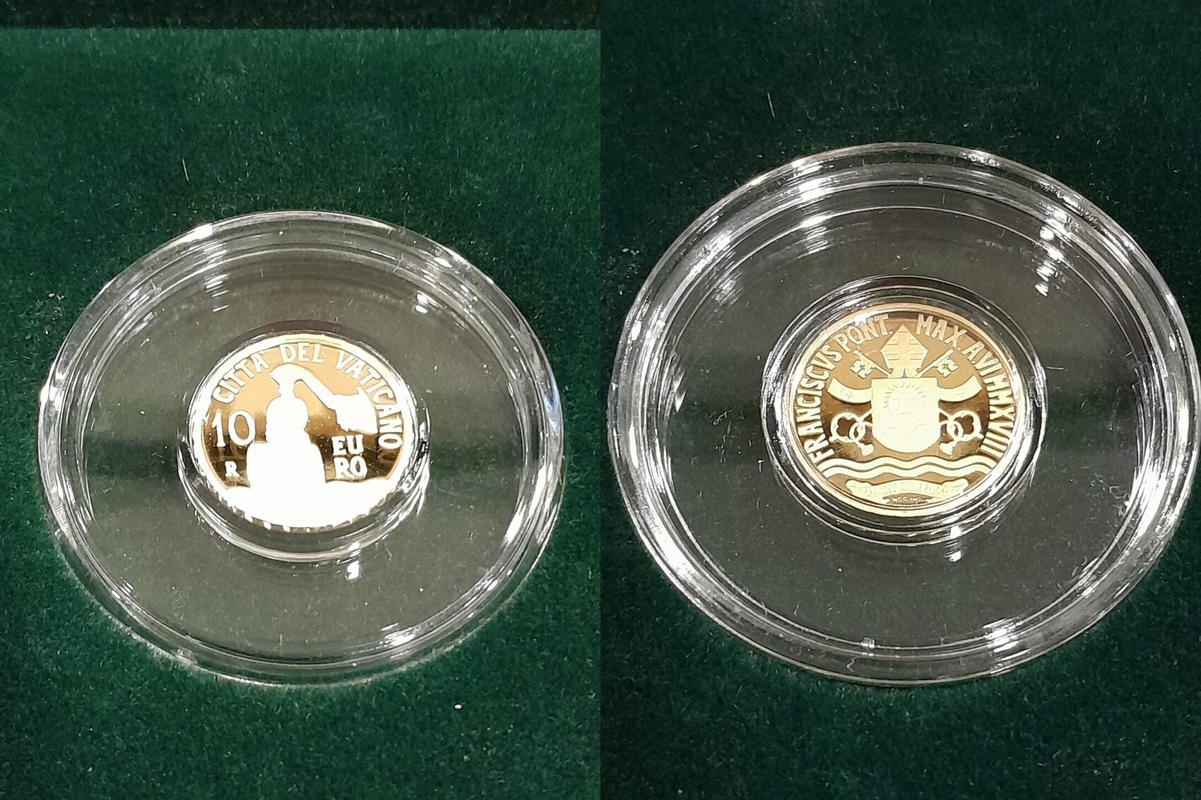 Vatikan vatican gold coin 10 euro 2018, Pontificate of Pope Francis ...