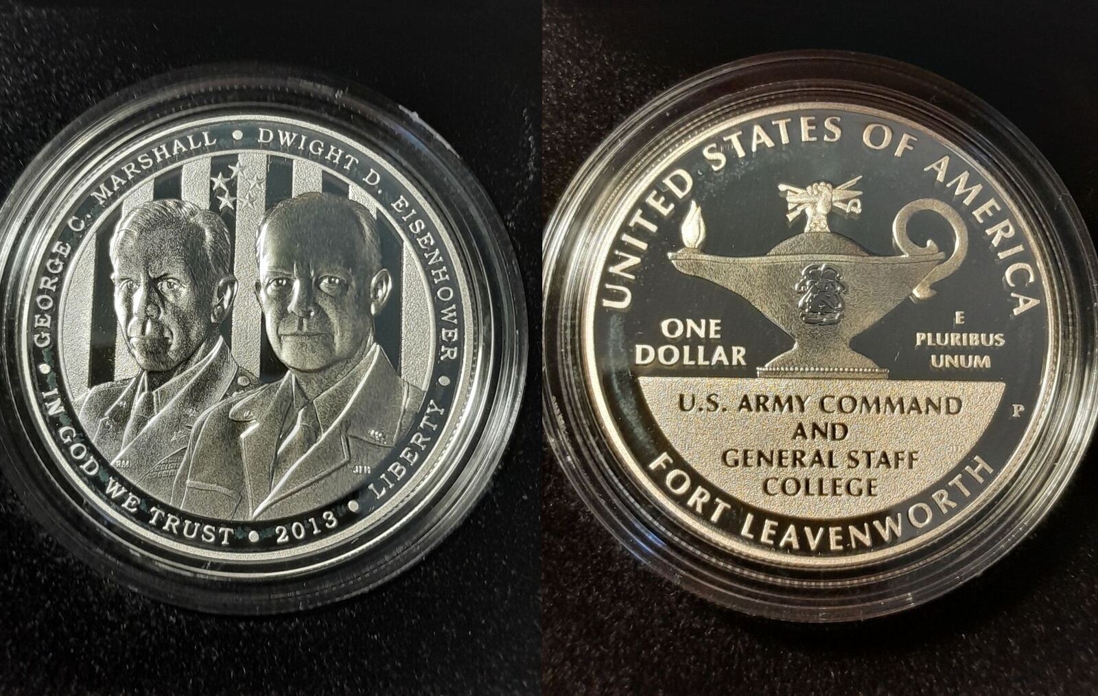 1 Dollar 2013 USA, commemorative silver dollar "5-Star Generals", with ...