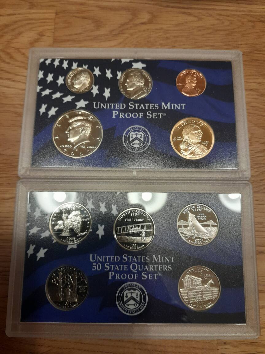 1,91 Dollars USA, United States Mint Proof Set 2001, with COA | MA-Shops
