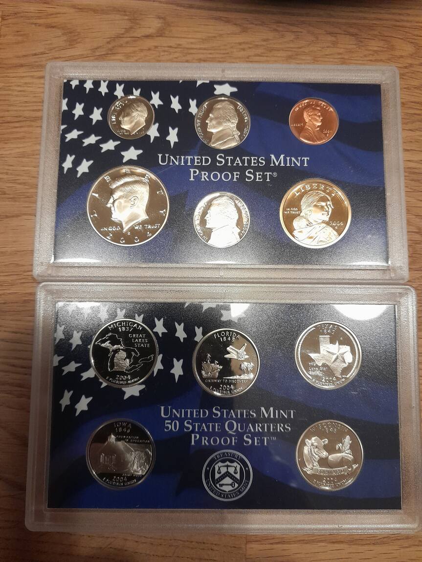 2,91 Dollars USA, United States Mint Proof Set 2004, with COA | MA-Shops