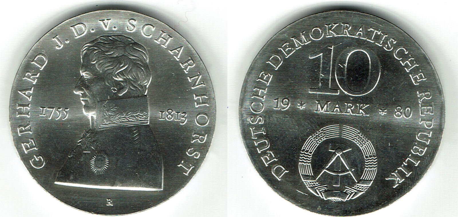 Deutsche Demokratische Republik 1980 DDR, Gedenkmünze 10 Mark Gerhard J ...