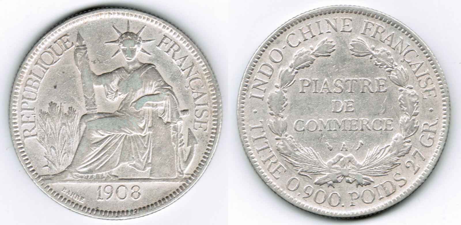 Französisch Indochina 1 Piaster french indochina (indochine), 1 Piastre ...