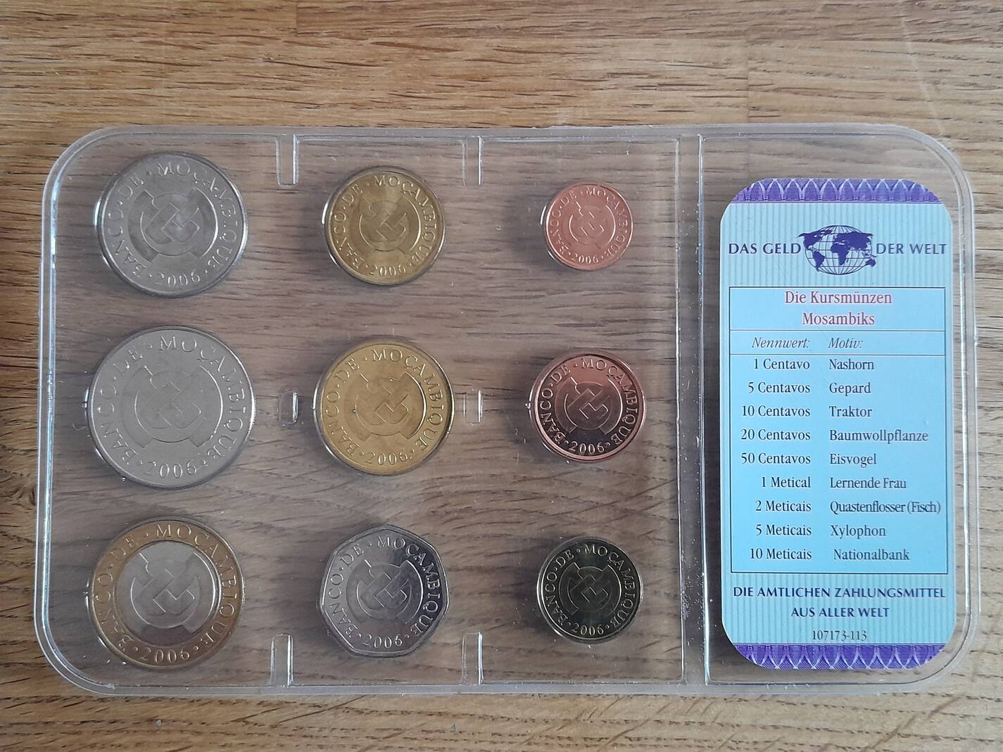 Mosambik 18,86 Meticais (9 Münzen) 2006 Mozambique - Mocambique, coin ...