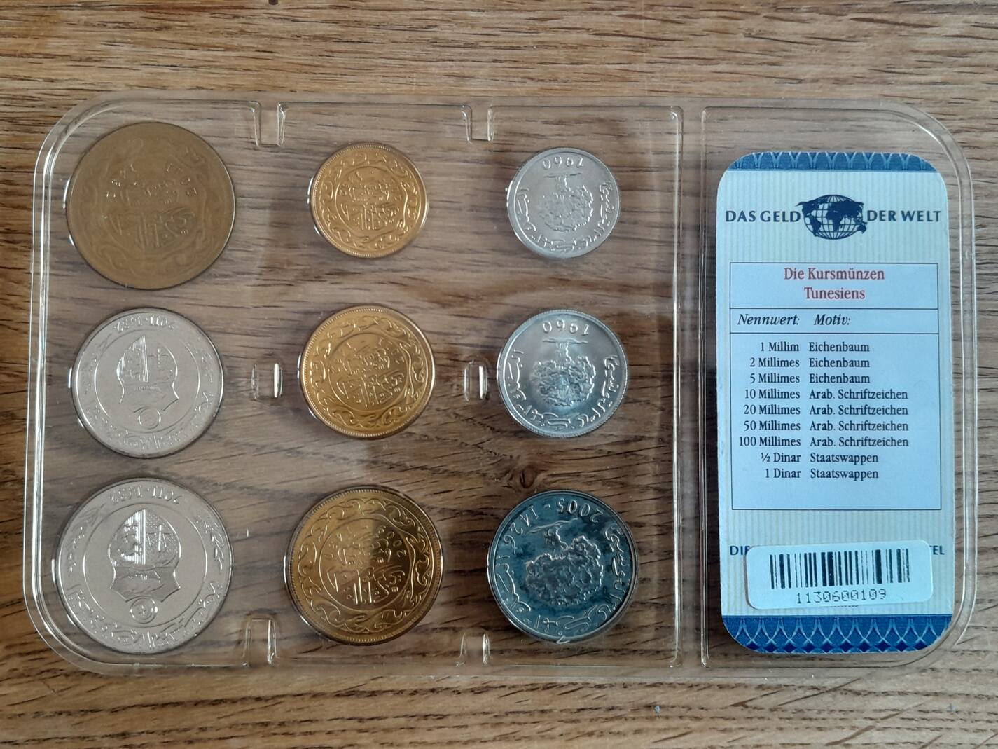 Tunesien 1,686 Dinar (9 Münzen) 1960 - 2011 tunesia coin set, mixed ...