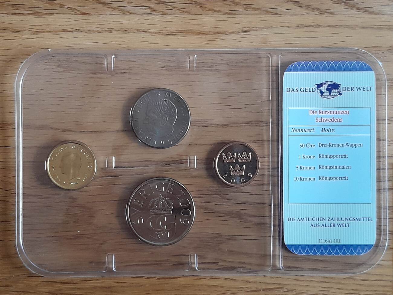 Schweden 16,50 Kronor (4 Münzen) 1972 - 2009 sweden, coin set, mixed ...