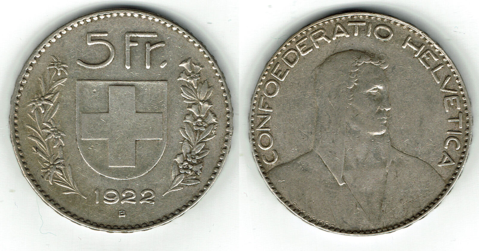 Schweiz 5 Franken 1922 B switzerland, 5 francs 1922, like scan VF | MA ...