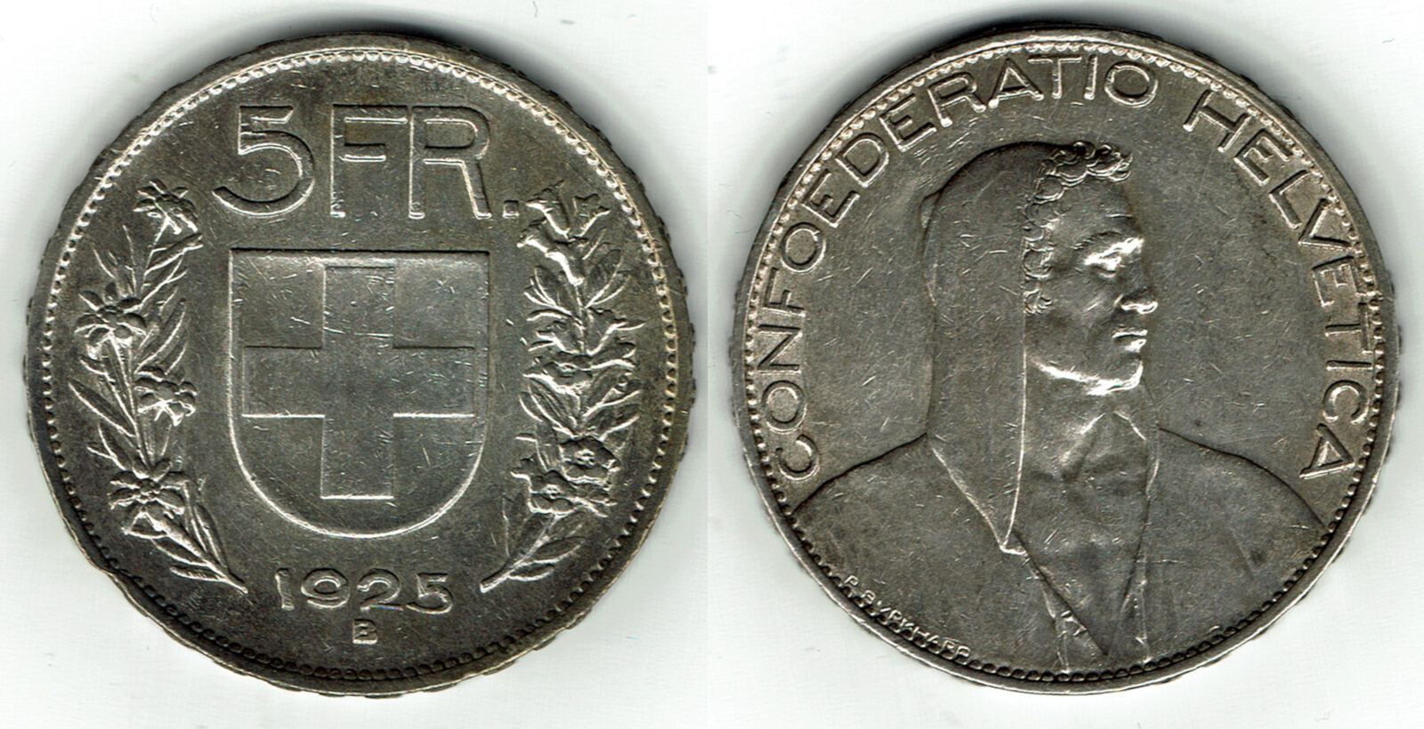 Schweiz 5 Franken 1925 B switzerland, 5 francs 1925, like scan VF | MA-Shops