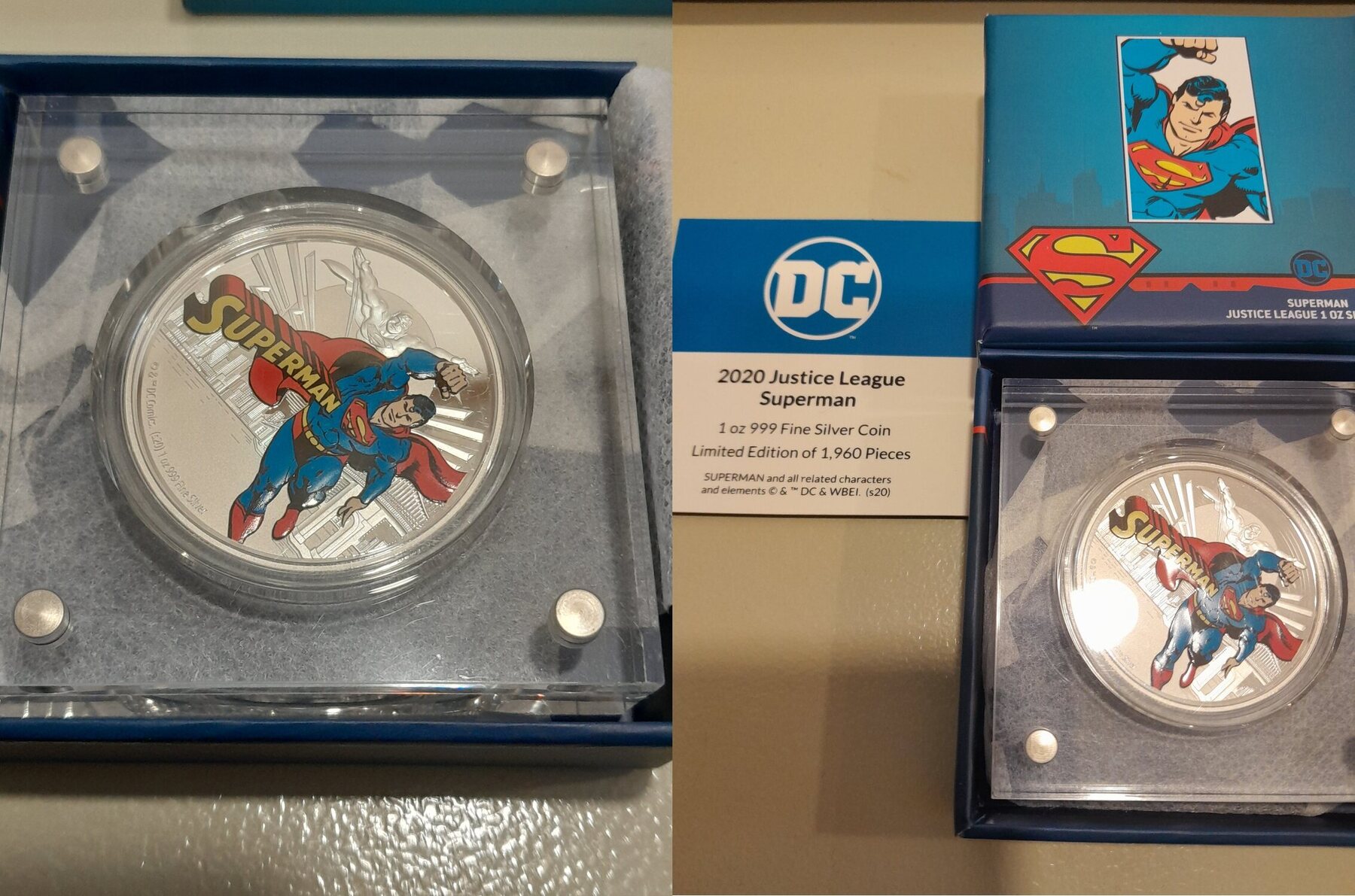 2 Dollars 2021 Niue, 1 ounce silver coin - DC - Superman, Justice ...