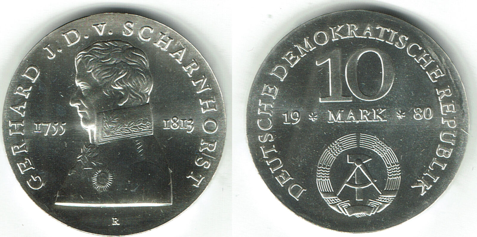 Deutsche Demokratische Republik 1980 DDR, Gedenkmünze 10 Mark Gerhard J ...
