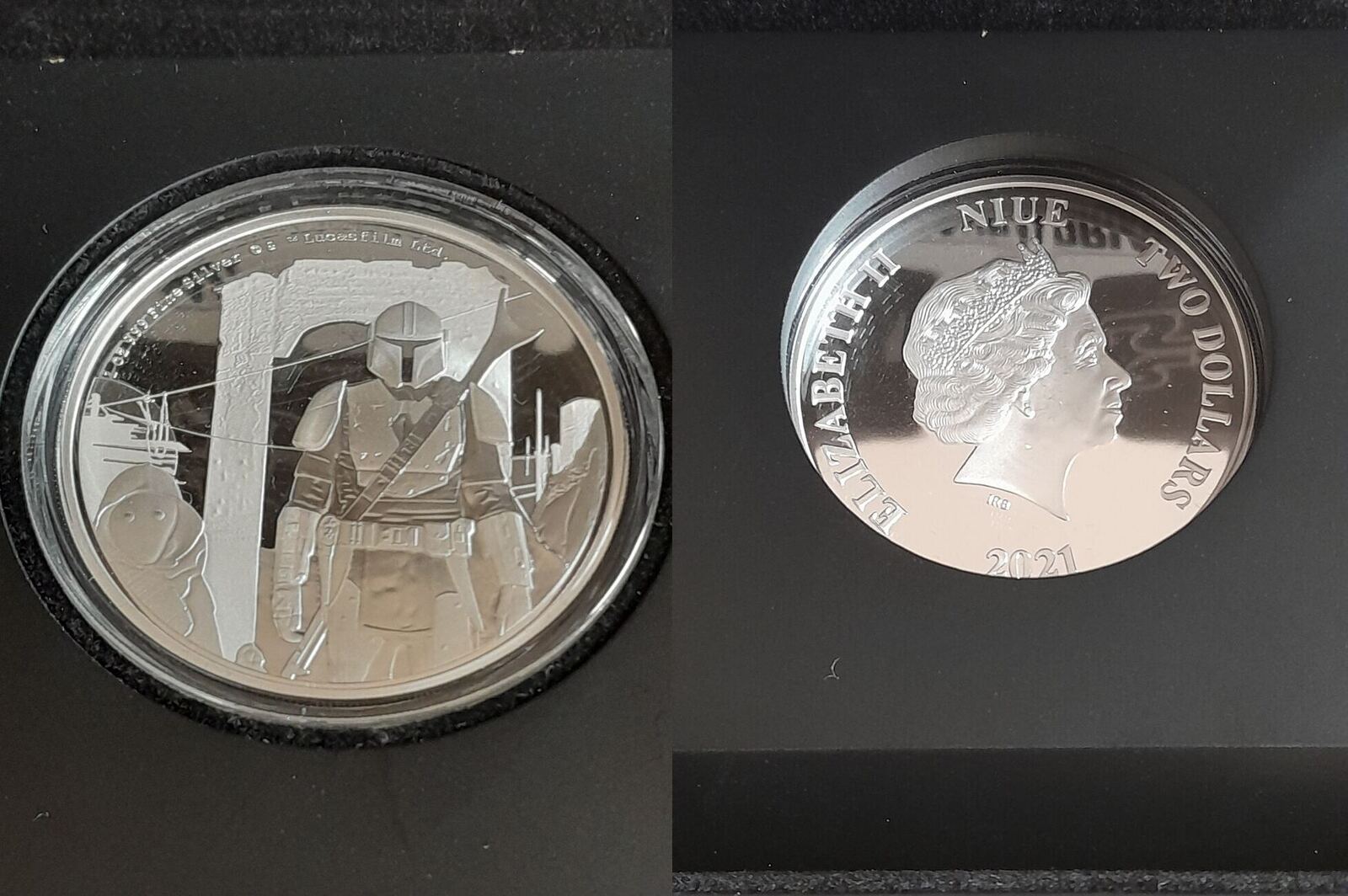 2 Dollars 2021 Niue, 1 ounce silver coin - The Mandalorian, with box ...