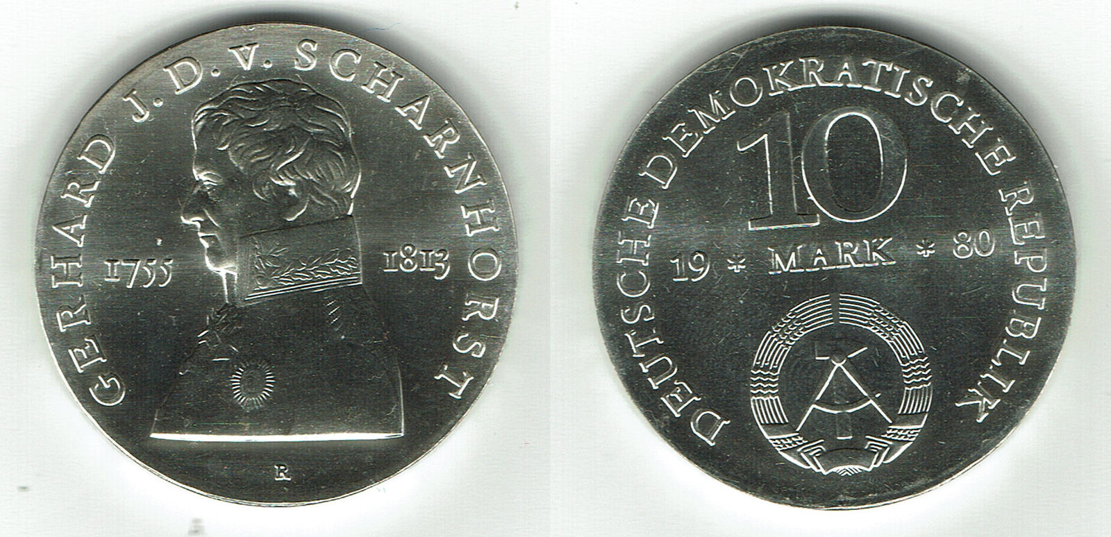 Deutsche Demokratische Republik 1980 DDR, Gedenkmünze 10 Mark Gerhard J ...