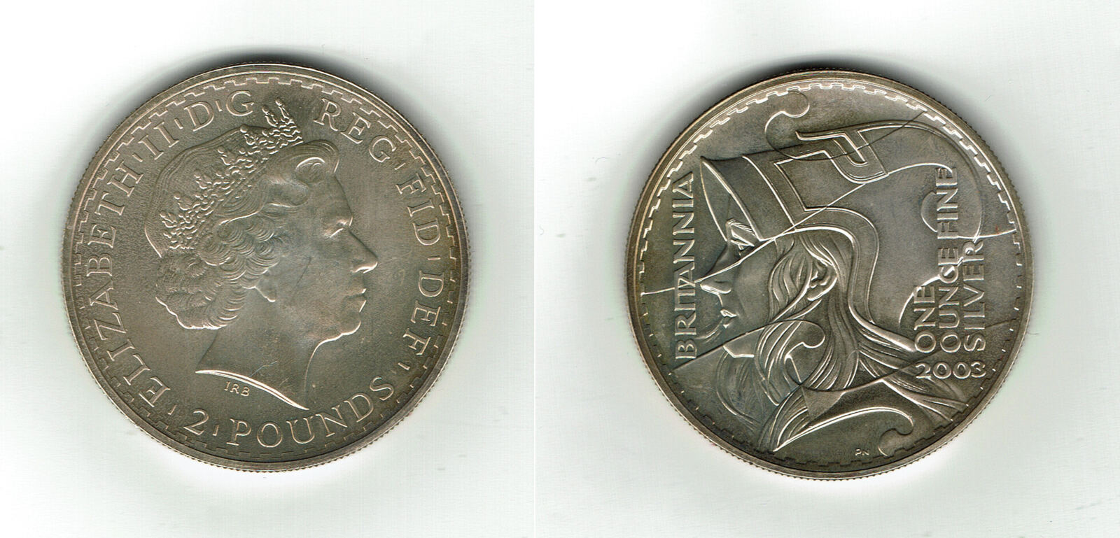 Großbritannien 2 Pounds 2003 great britain, "britannia", buillon coin ...