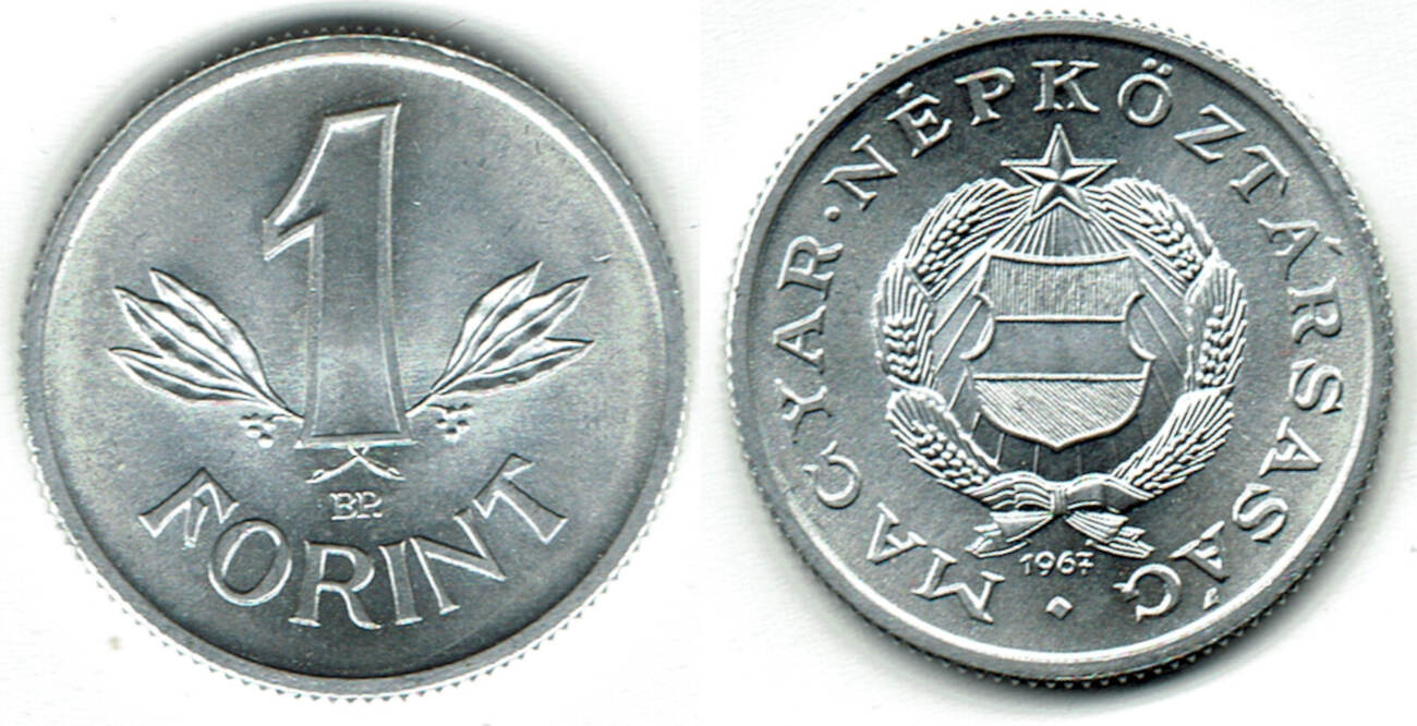 Ungarn hungary 1 Forint coin 1967 UNC- | MA-Shops