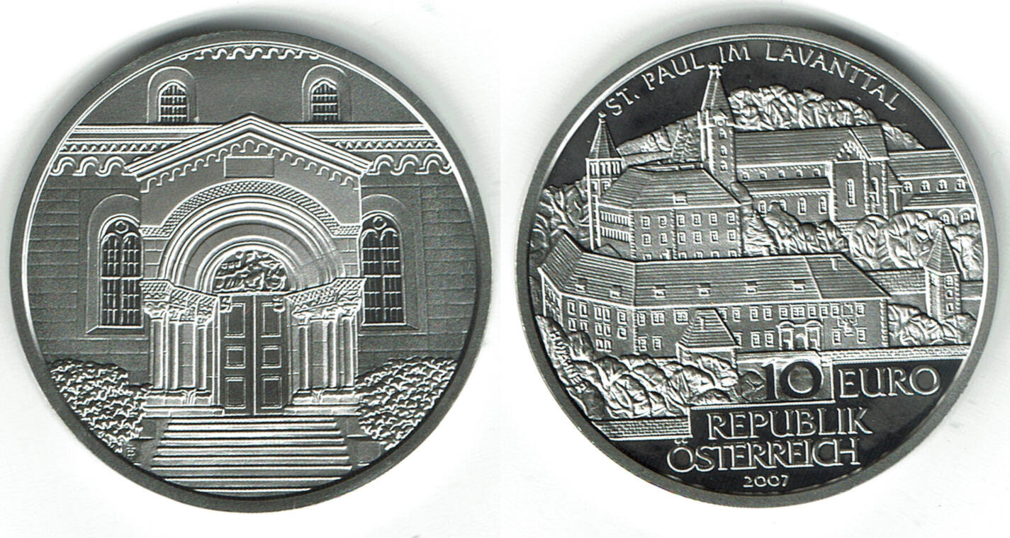 Österreich 10 Euro 2007 austria, 10 € silver coin "St. Paul im ...