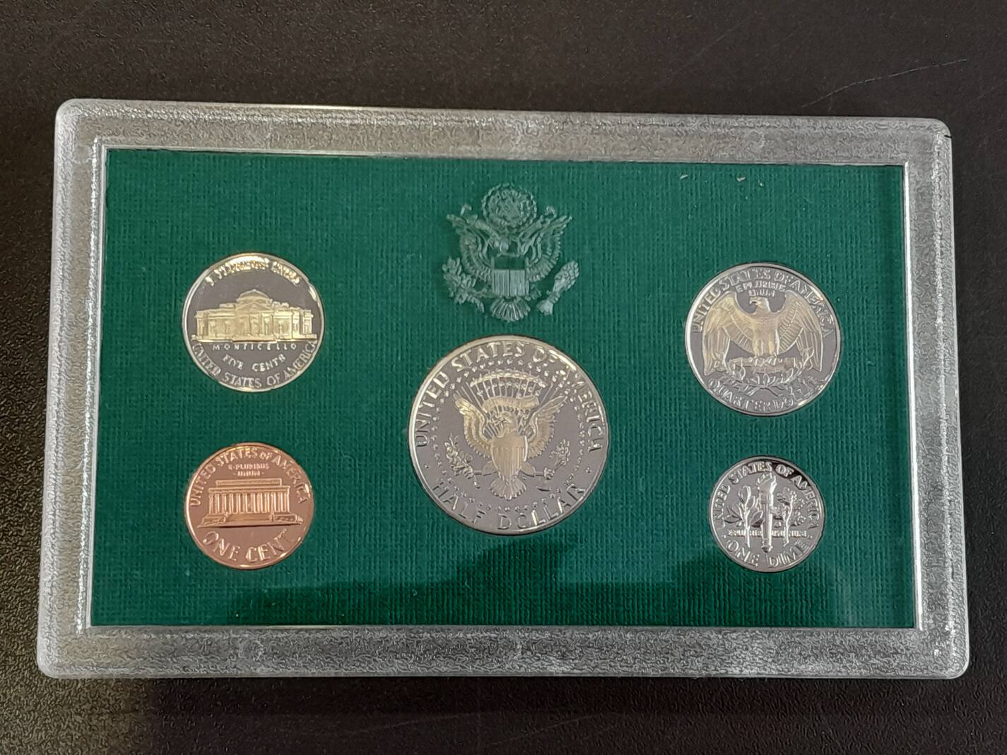 0,91 Dollars USA, official proof set 1996, 1 Cent to 1/2 Dollar, like ...