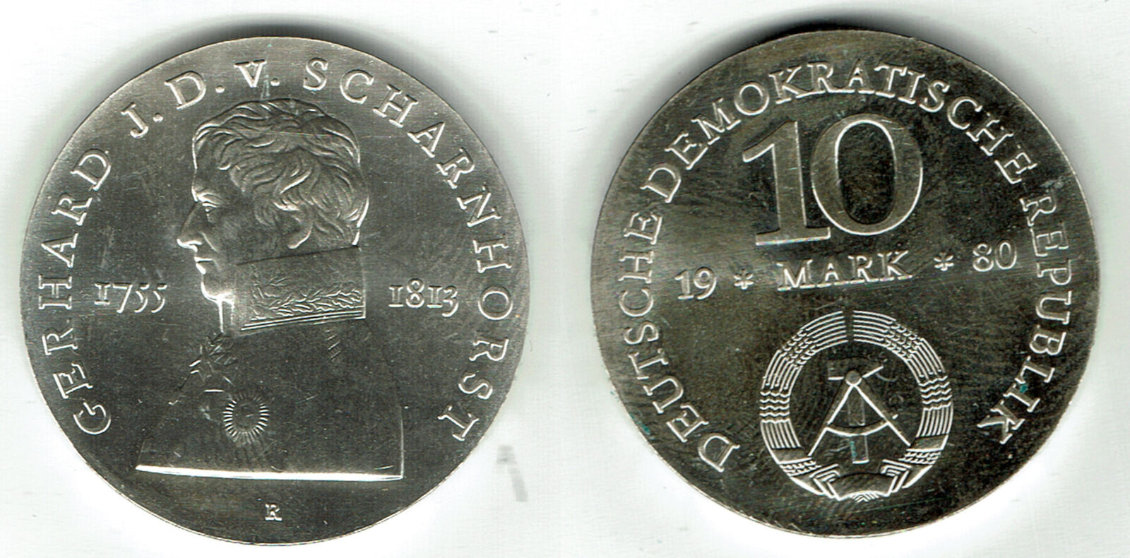 Deutsche Demokratische Republik 1980 DDR, Gedenkmünze 10 Mark Gerhard J ...