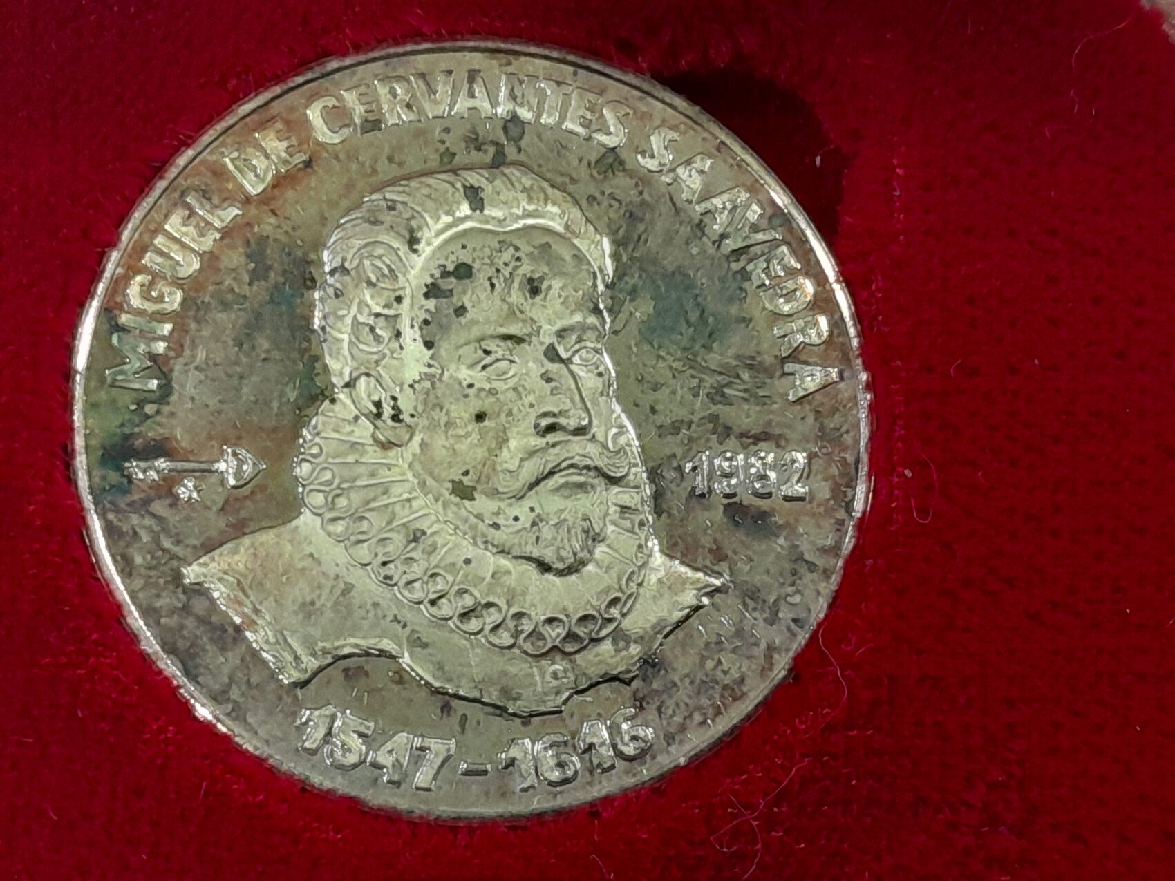 Kuba 3 x 5 Pesos 1982 Cuba, silver coins, Don Quijote de la Mancha ...