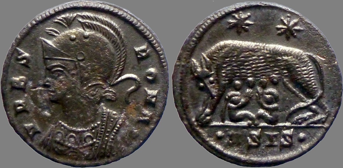 ROME ANTIQUE Follis réduit 334/335 URBS ROMA - .ASIS. - Siscia EF | MA ...