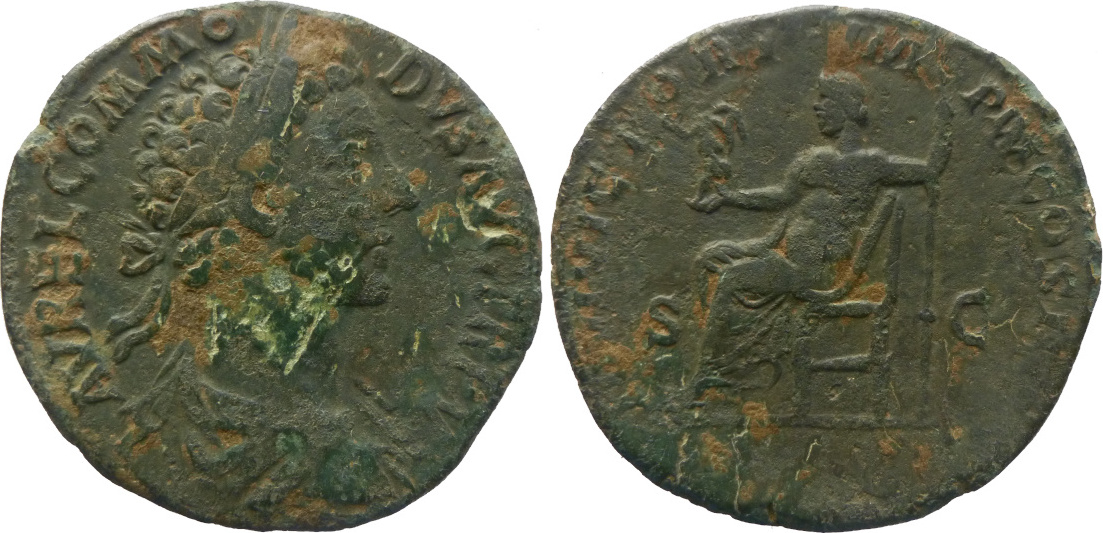 ROME sesterce 180 COMMODUS - IOVI VICTORI VF+ | MA-Shops