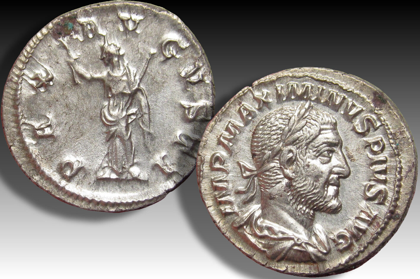 ROMAN EMPIRE AR silver denarius circa 236 A.D. Maximinus I Thrax, Rome ...