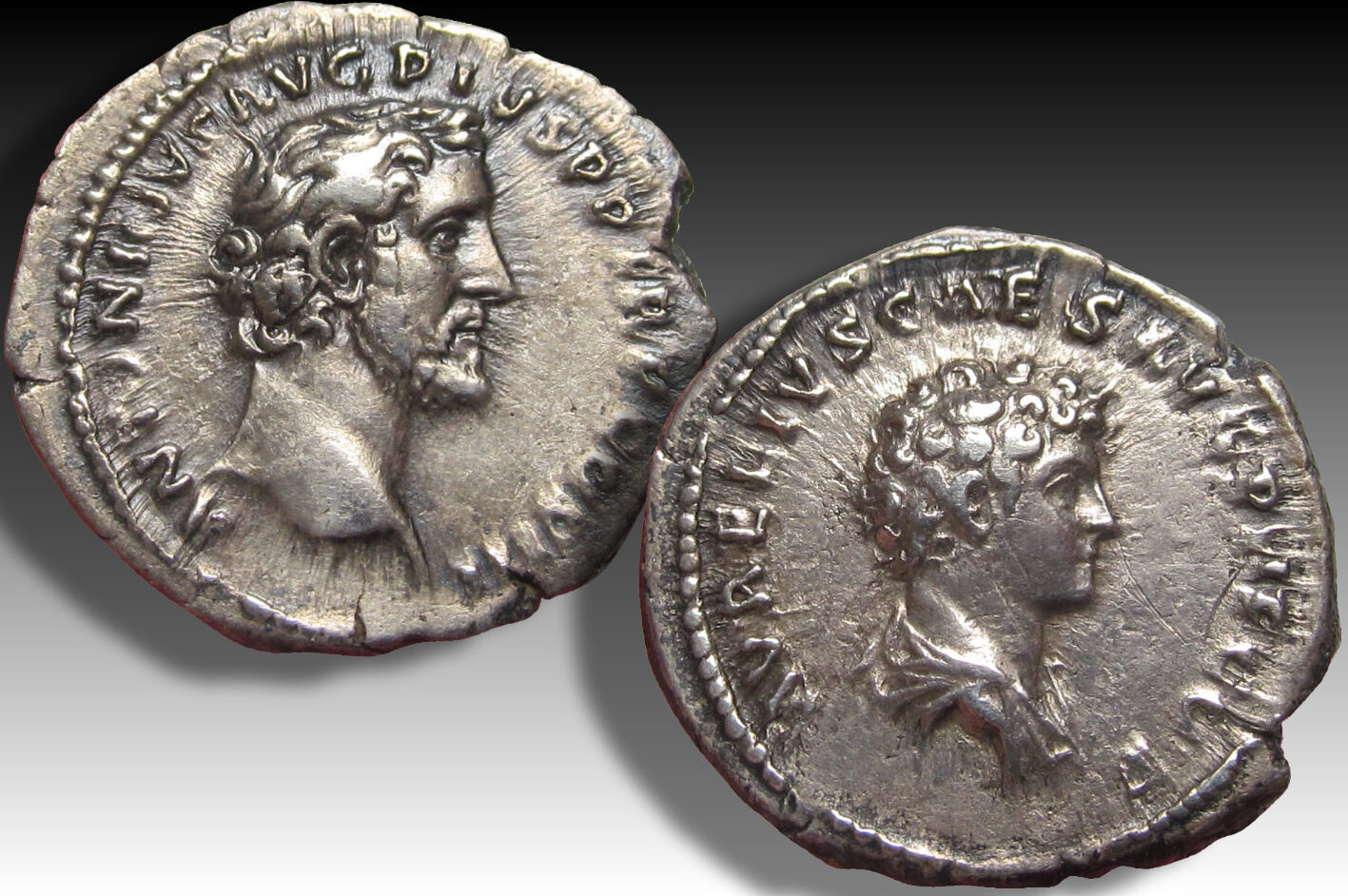 ROMAN EMPIRE AR silver denarius circa 140-144 A.D. Antoninus Pius with ...