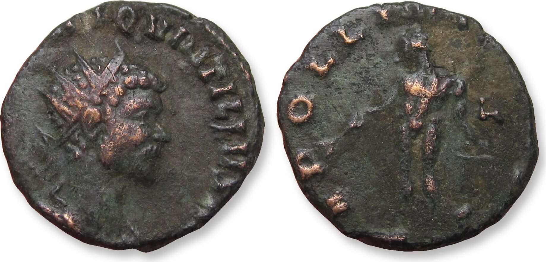 ROMAN EMPIRE AE/BI antoninianus circa 270 A.D. Quintillus, Rome mint ...