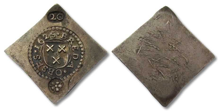 SPANISH NETHERLANDS 20 stuiver Siege klippe emergency coin Breda 20 ...