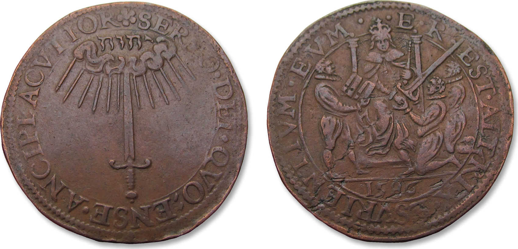 SPANISH NETHERLANDS AE jeton / rekenpenning / rechenpfennige 1586 ...