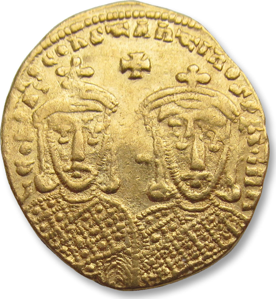 BYZANTINE EMPIRE AV gold solidus 775-780 A.D. Leo IV the Khazar, with ...
