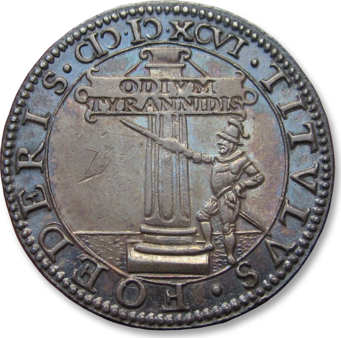 SPANISH NETHERLANDS Silver jeton 1596 A.D. Dordrecht mint 1596: on the ...